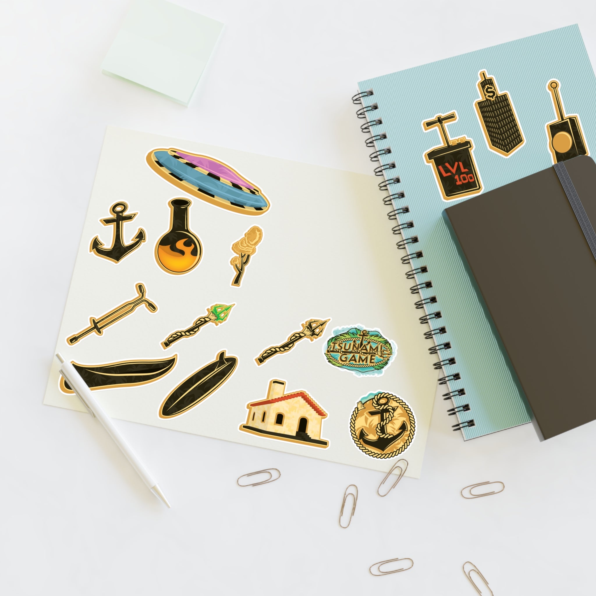 Tsunami Game - Vinyl Sticker Pack Sheet (1pc)