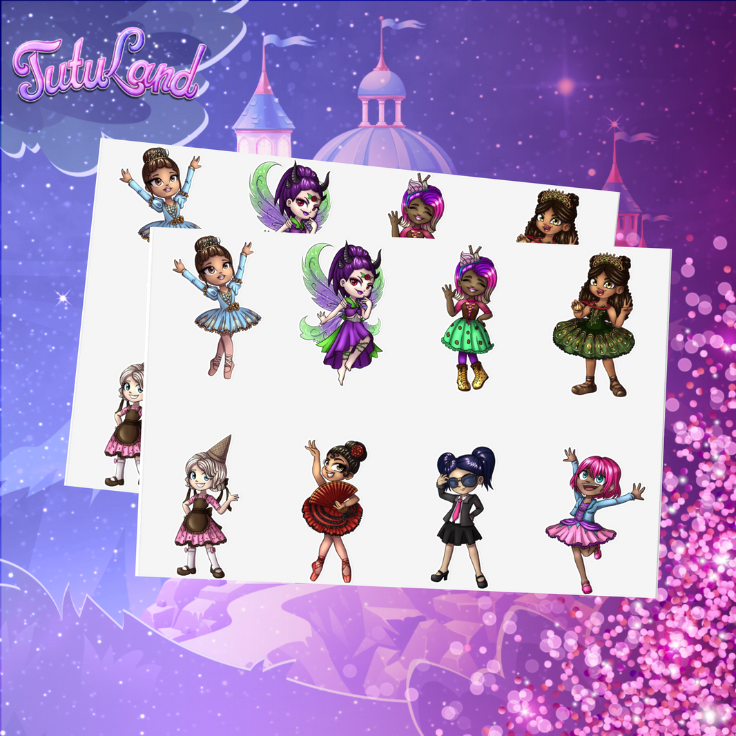 TutuLand - Characters Vinyl Sticker Pack Sheet