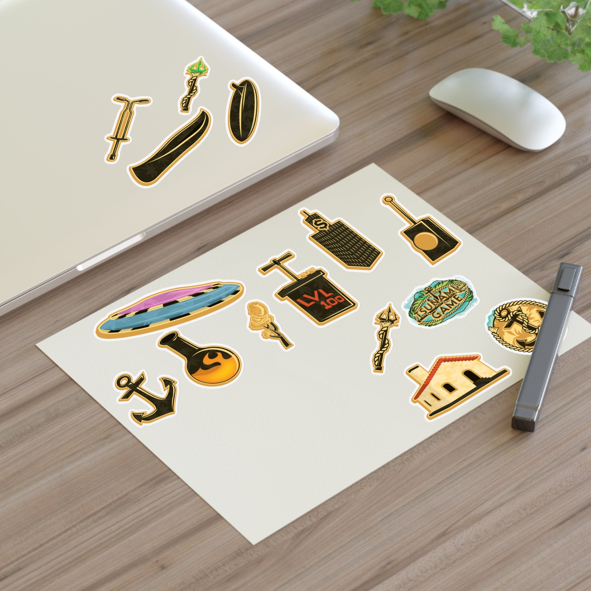 Tsunami Game - Vinyl Sticker Pack Sheet (1pc)