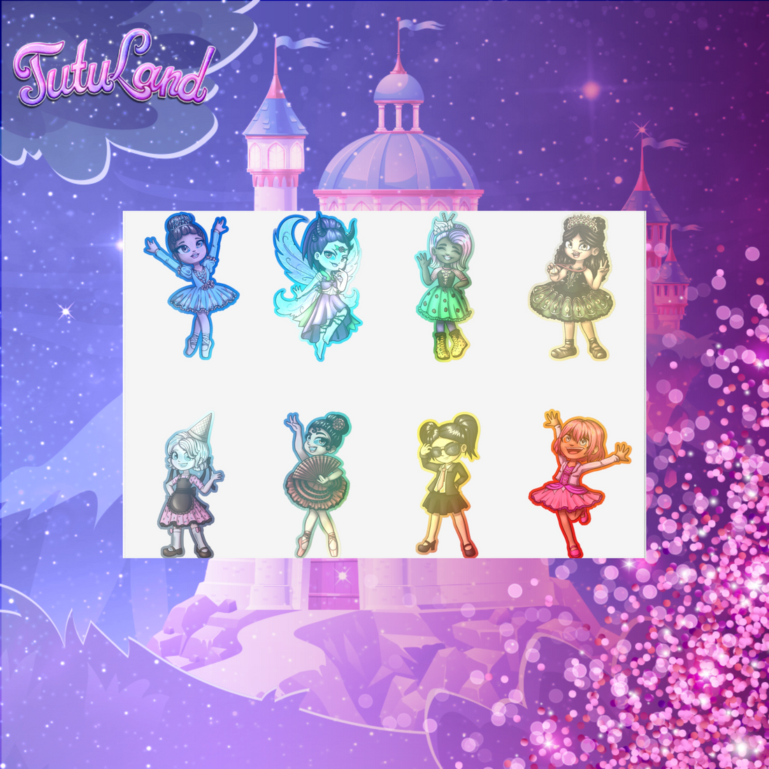 TutuLand - Characters Vinyl Sticker Pack Sheet