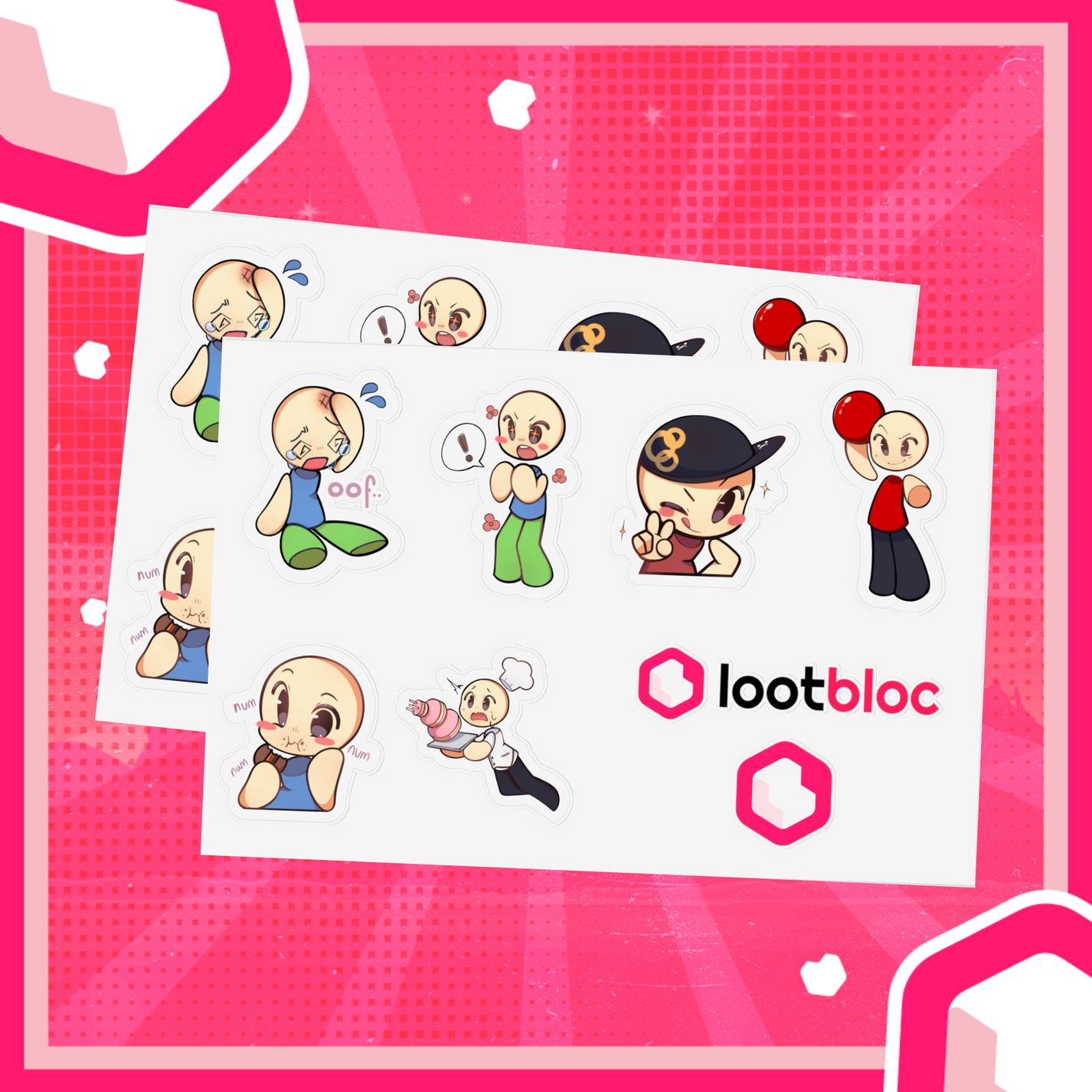 Emoticon Vinyl Sticker Pack Sheet by Lootbloc (1pc)